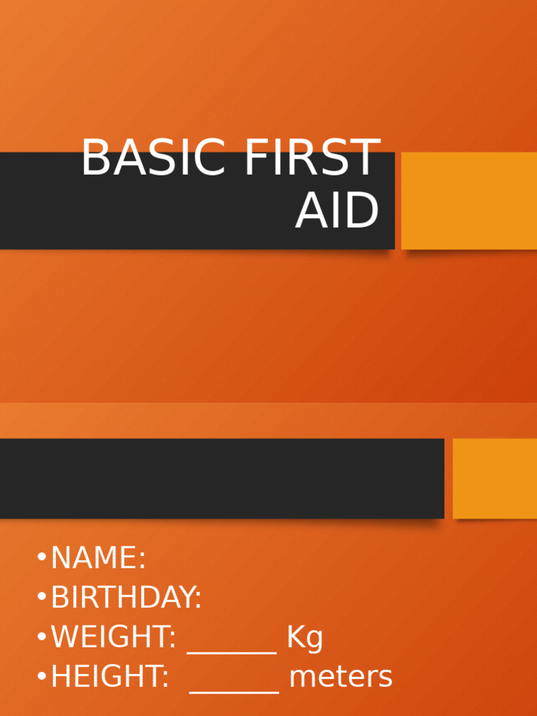 PE 9 q1 - Basic First Aid | PDF
