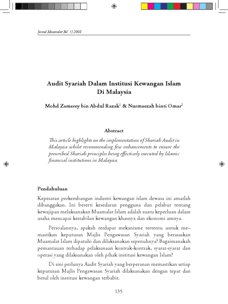 2 Audit Syariah Dalam Institusi Kewangan Islam Di Malaysia | PDF