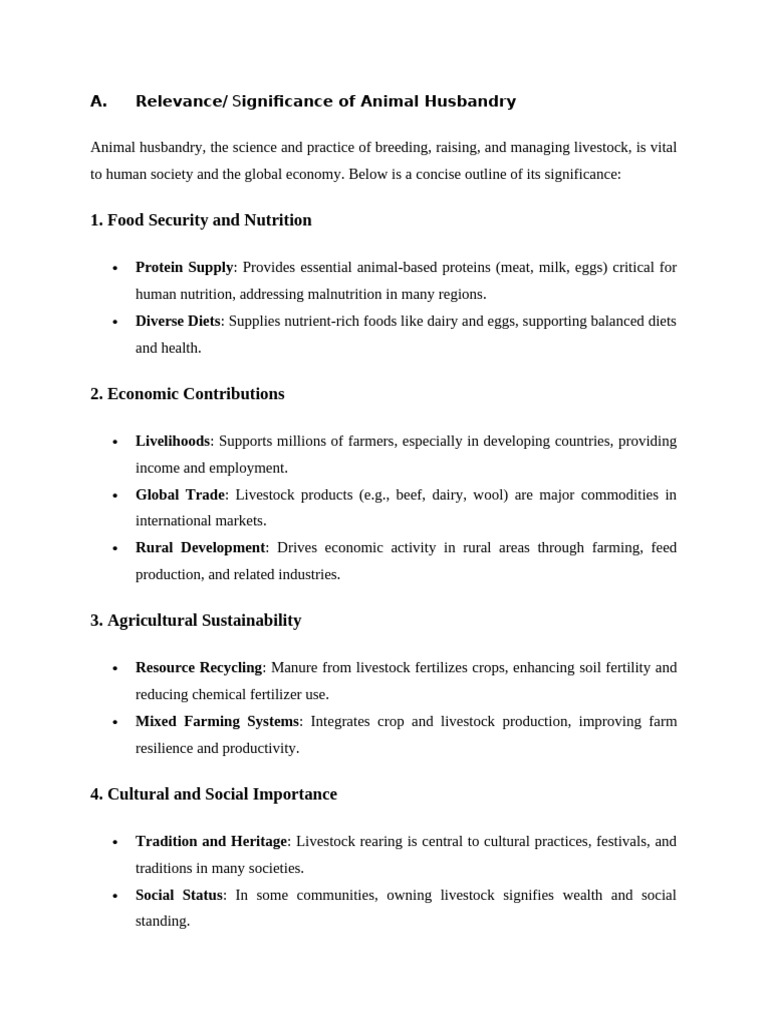 Animal Husbandry Continuation | PDF | Agriculture | Livestock