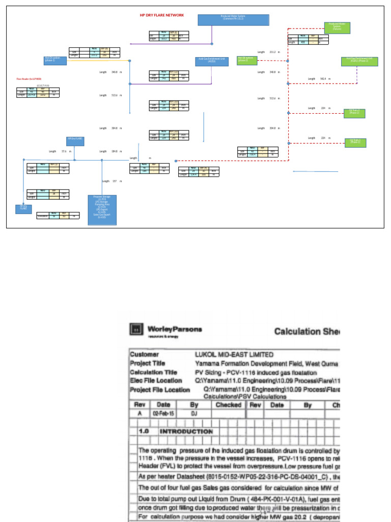 Appendix D HP Dry Flare Network Sketch | PDF | Natural Gas | Natural ...