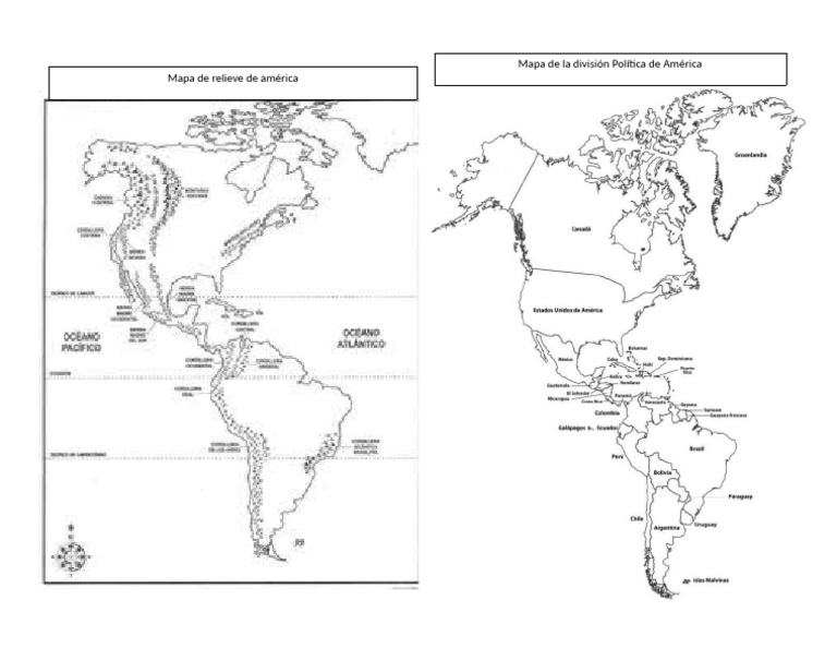 Mapa Politico y Fisico de America | PDF
