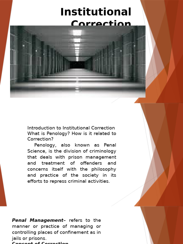 Overview of Institutional Correction | PDF | Cost Of Living | Prison