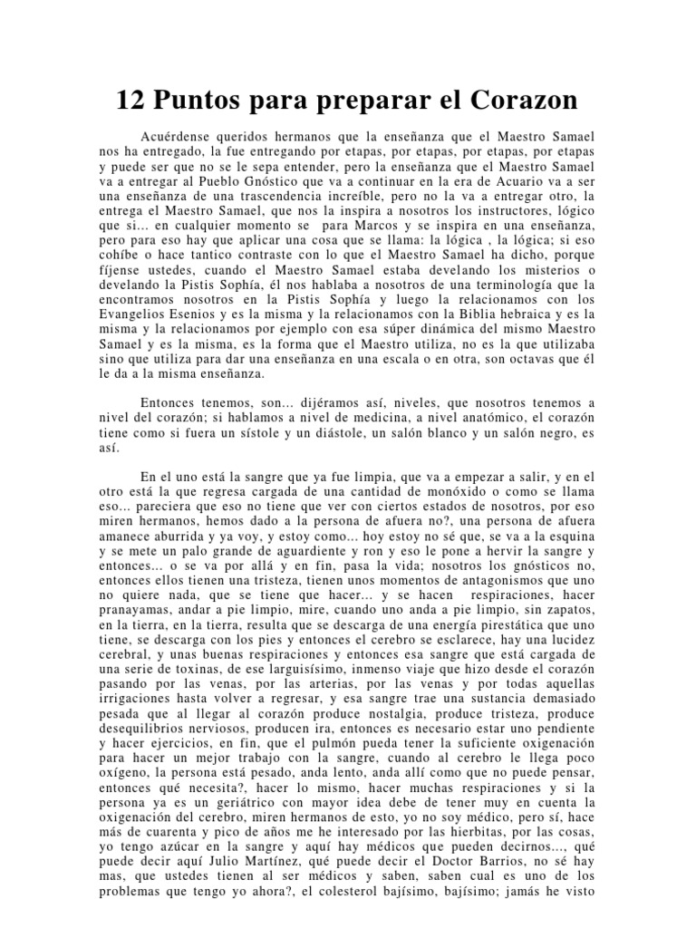 12 Puntos para Preparar El Corazon | PDF | Oración | Cristo (título)