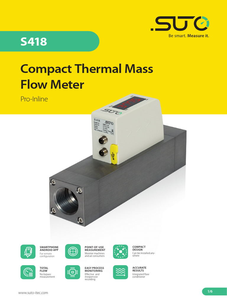 SUTO S418 EN 22-1b型錄 | PDF | Flow Measurement | Gases