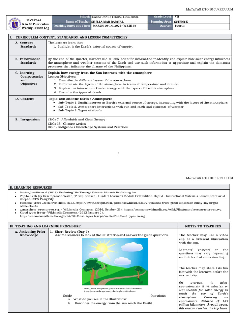 Earth Day: Atmosphere and Solar Energy | PDF | Atmosphere Of Earth ...