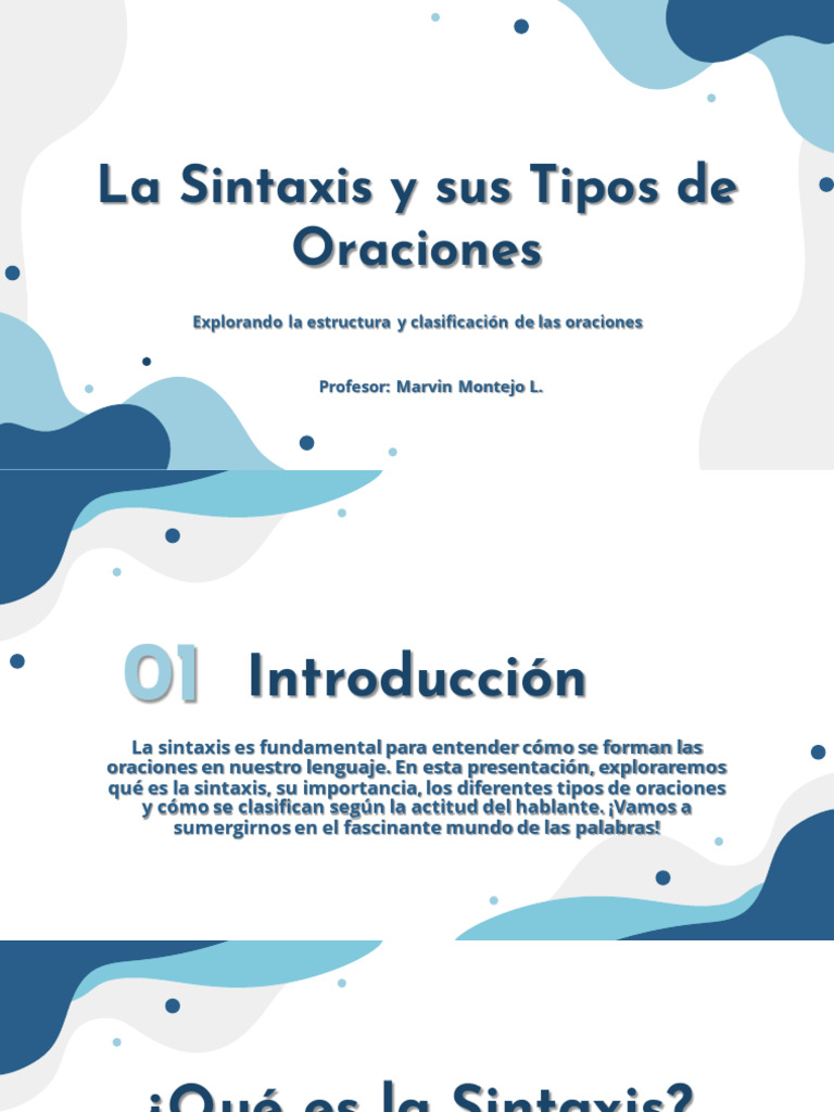 Tipos y Importancia de la Sintaxis | PDF | Oración (Lingüística) | Sintaxis