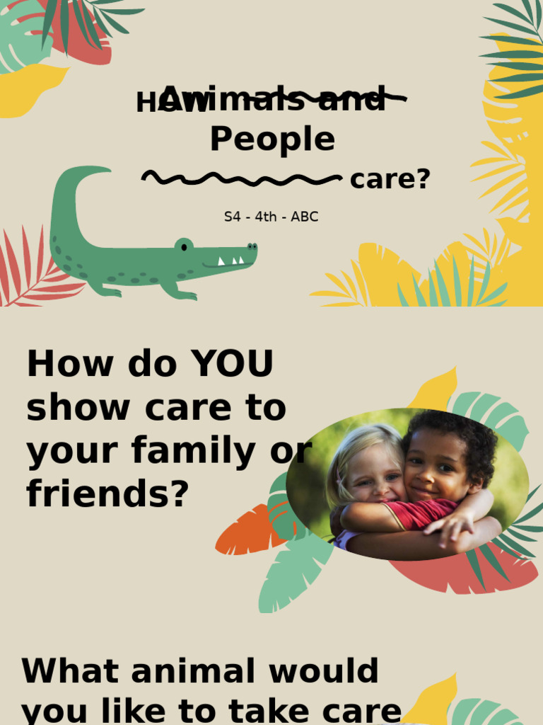 S4 - How People and Animals Care | PDF