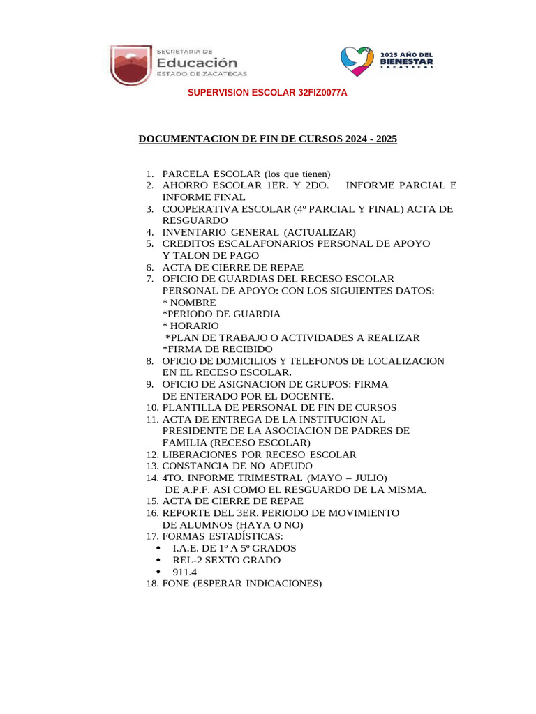 Documentación Fin de Cursos 2024-2025 | PDF
