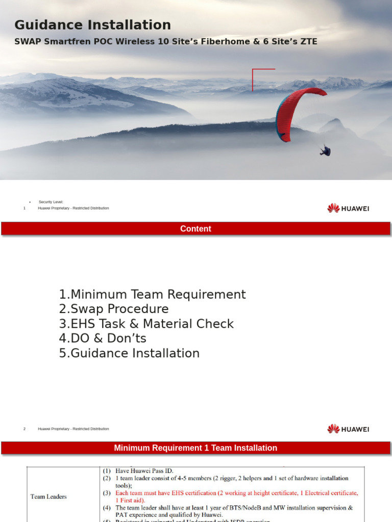 Guidance Installation SWAP Smartfren 12172024_upd | PDF | Personal Protective Equipment ...
