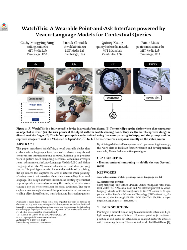 WatchThis- A Wearable Point-And-Ask Interface Powered by Vision ...