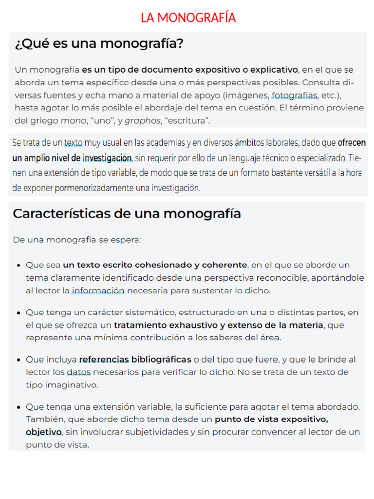 La Monografía | PDF