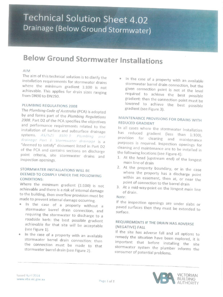 Below Ground Stormwater Installation - Updated | PDF
