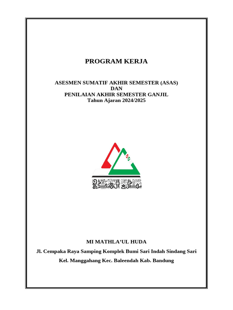 Program-kerja Asesmen Sumatif | PDF