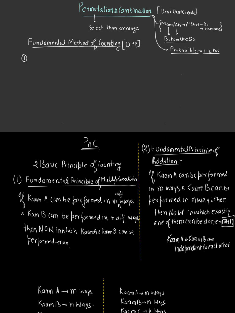 Permutations and Combinations - L-01 (Class Notes) - Fundamental ...