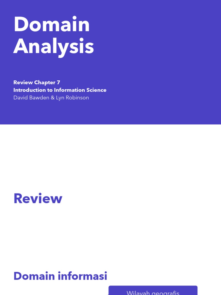 Analisis Domain Informasi dan Kategorinya | PDF