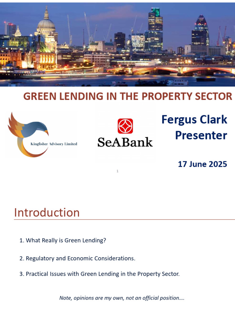 Sustainable Green Lending Insights | PDF | Banks | Economies