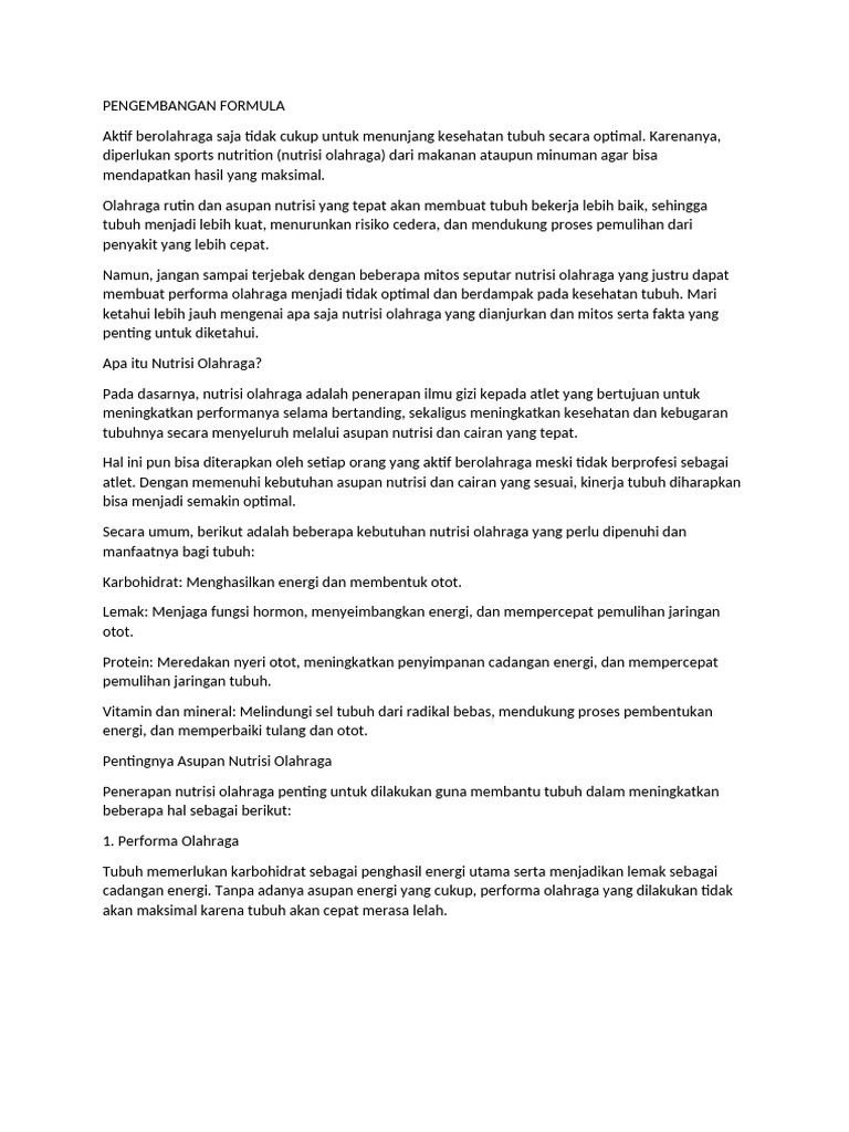 Pengembangan Formula | PDF