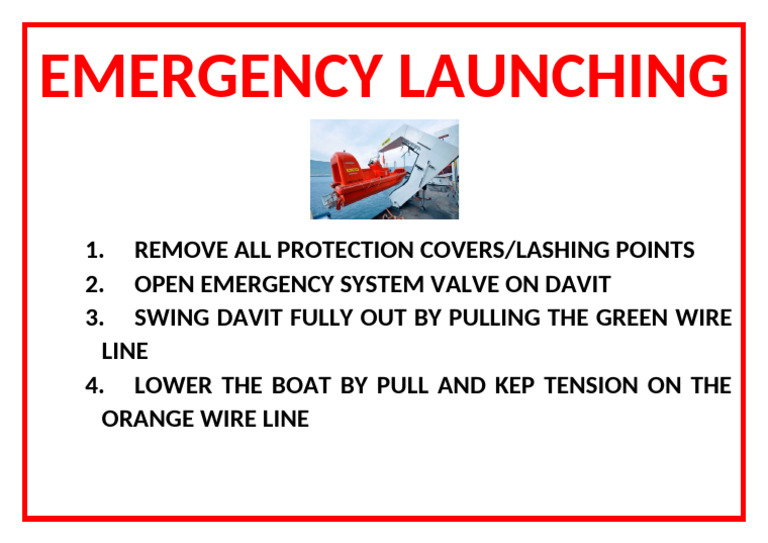 Emergency Rescue Boat Launching Steps | PDF