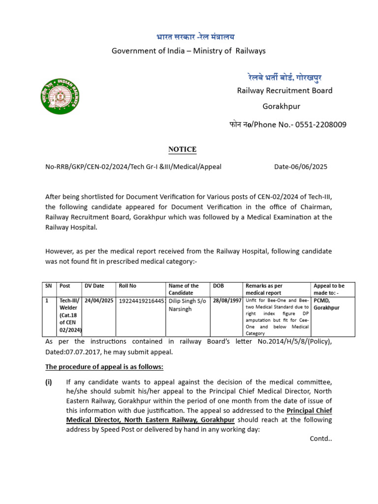 Medical Notice | PDF | Government