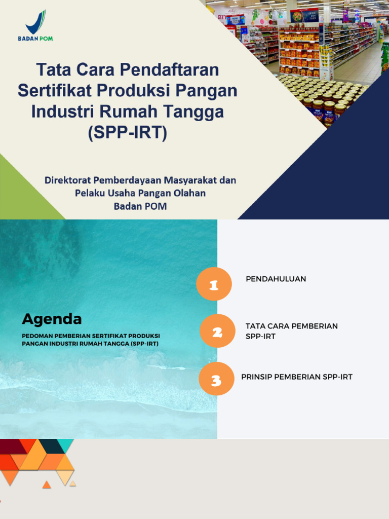Pedoman SPP-IRT untuk Pangan Rumah Tangga | PDF