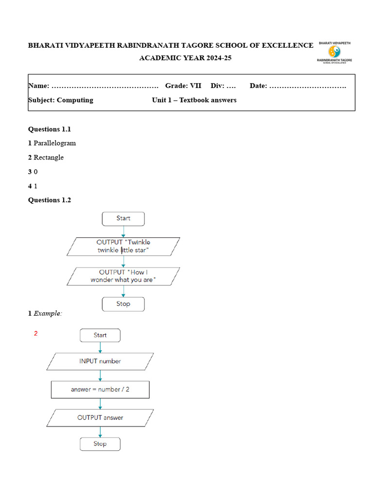 Grade 7 Computing Answers Guide | PDF | Computer Program | Programming
