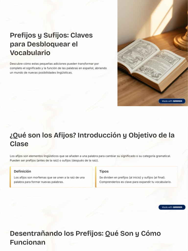 Prefijos y Sufijos Claves Para Desbloquear El Vocabulario | PDF ...