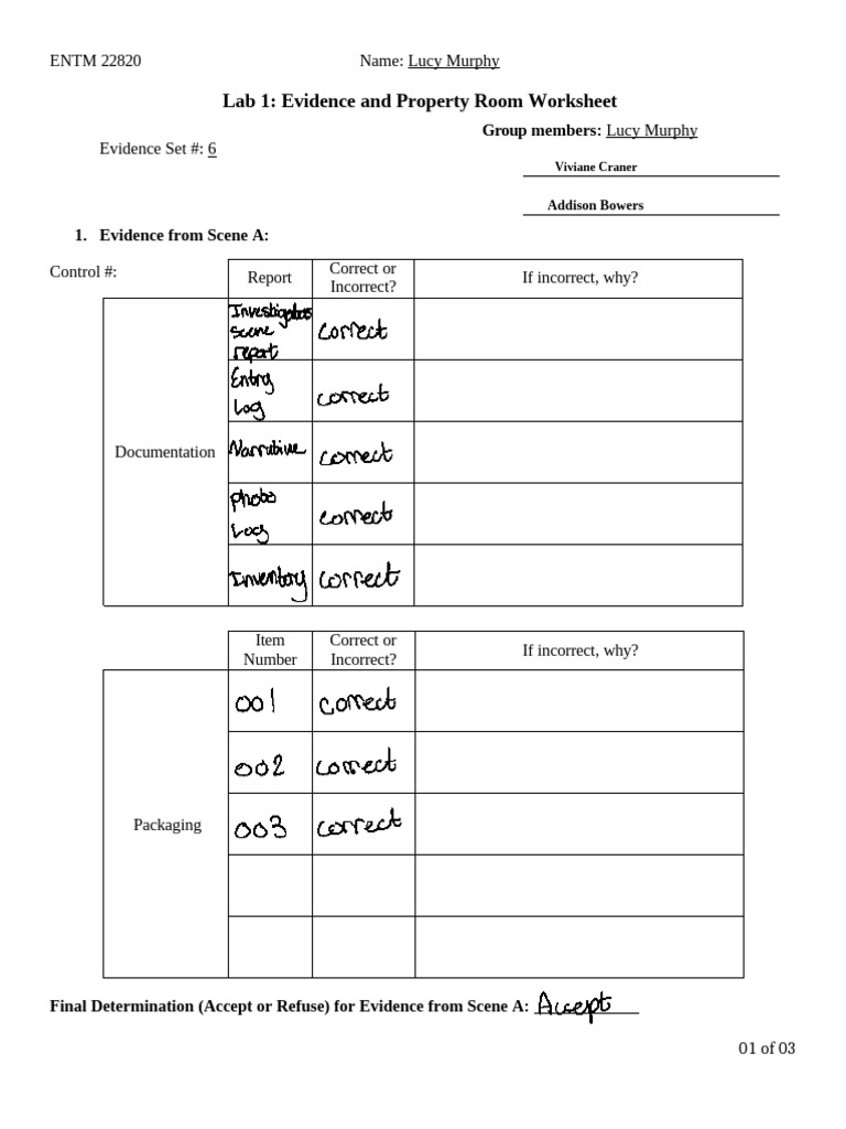 Lab 1 Worksheet | PDF
