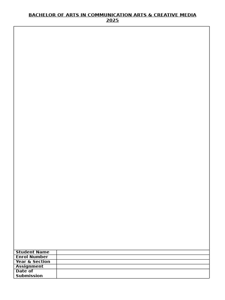 Assignment Sheet 2025 | PDF