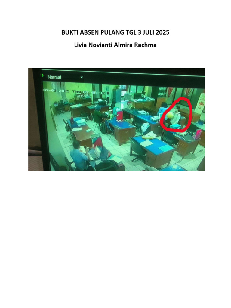 Bukti Absen 3 Juli 2025 | PDF
