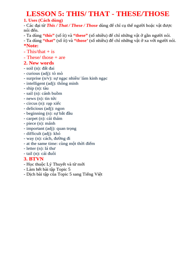 Ly Thuyet - This - That - These - Those | PDF