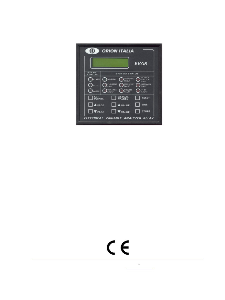 Evar Manual GB | PDF | Ac Power | Relay