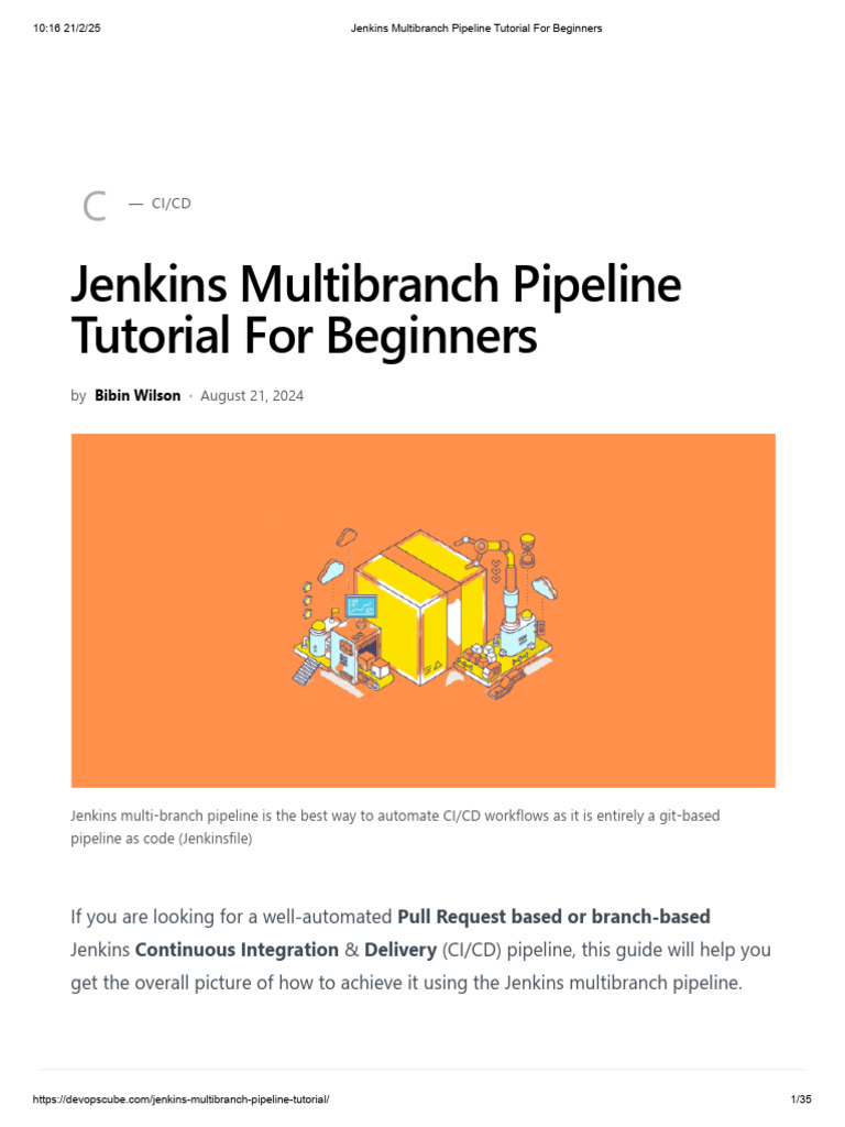 Jenkins Multibranch Pipeline Tutorial For Beginners Pdf Version 1109
