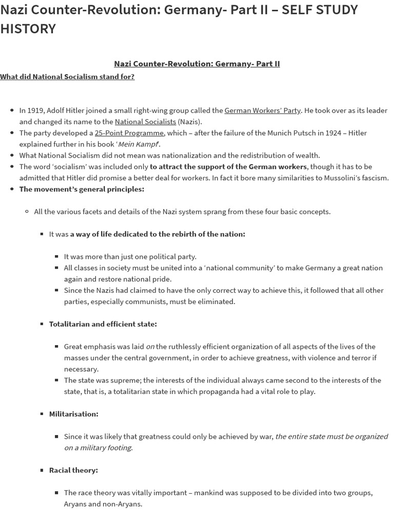 6.3.4. Nazi Counter-Revolution - Germany - Part II | PDF | Nazi Germany ...