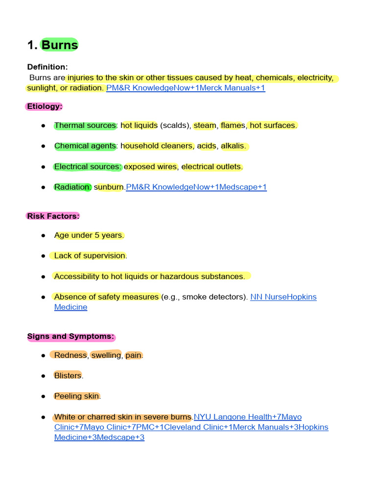 Understanding Burns, Poisoning, Abuse, and CP | PDF | Burn | Diseases ...
