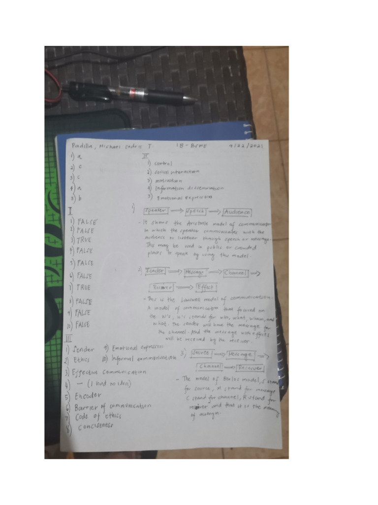 Padila, Michael Cedric (Prelim Exam - Pcom) | PDF