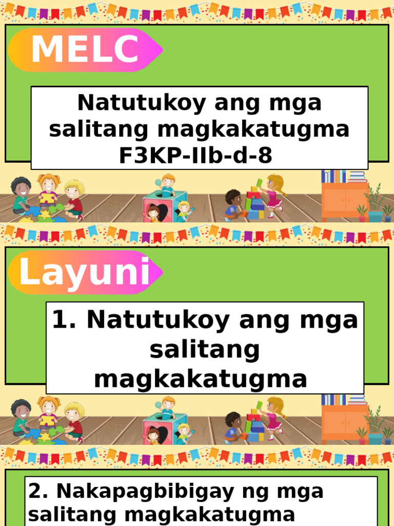 q2 Week7 Fil3 Salitang Magkatugma1 | PDF