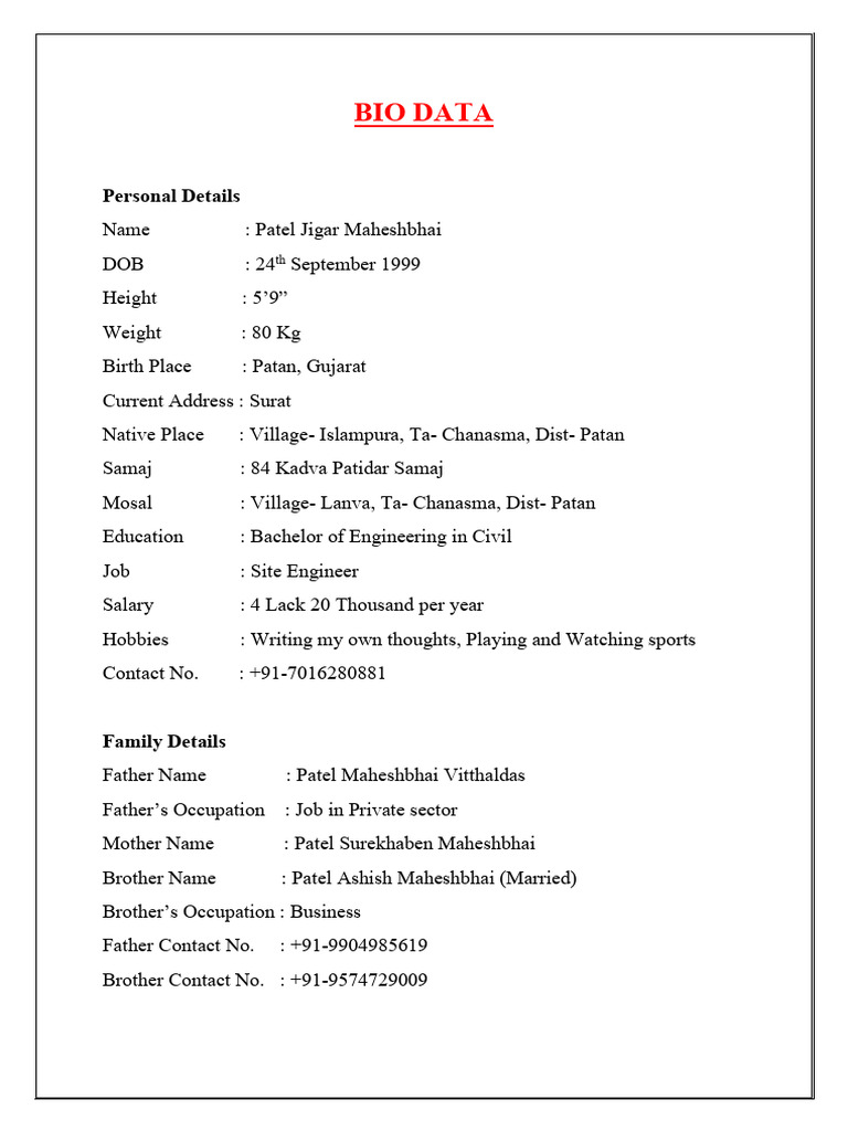 Jigar Patel 1 | PDF