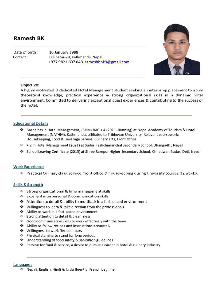 CV - Ramesh BK | PDF