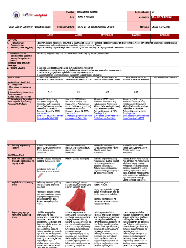 g6 q1w5 Dll AP (Melcs) | PDF