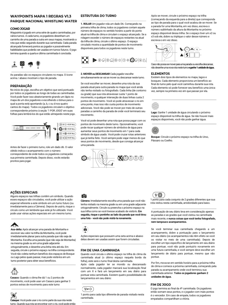 Waypoints Mapa 1 Regras PT BR PDF | PDF