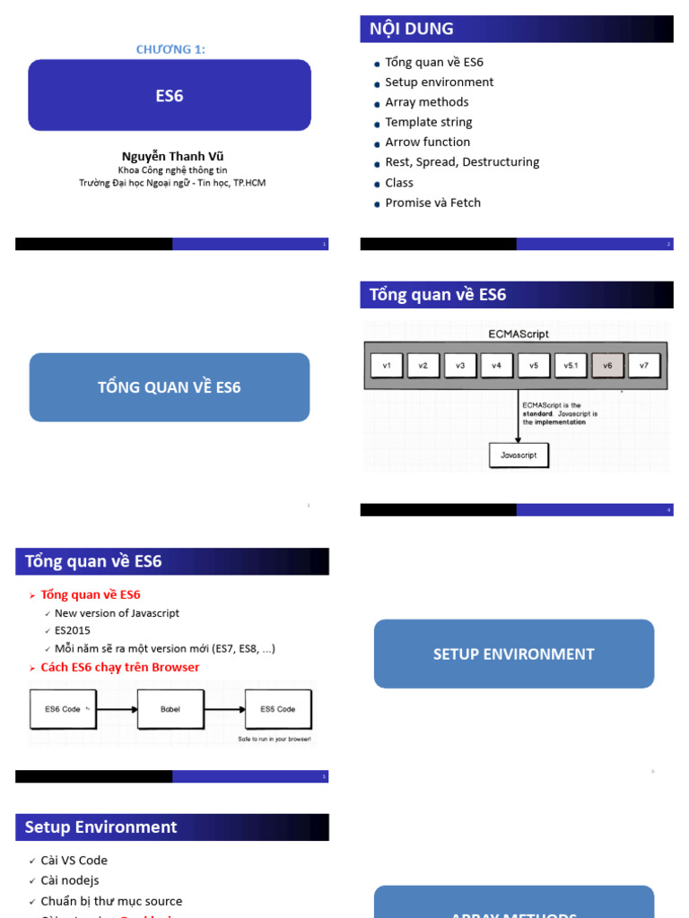 Chương 1 - ES6 | PDF