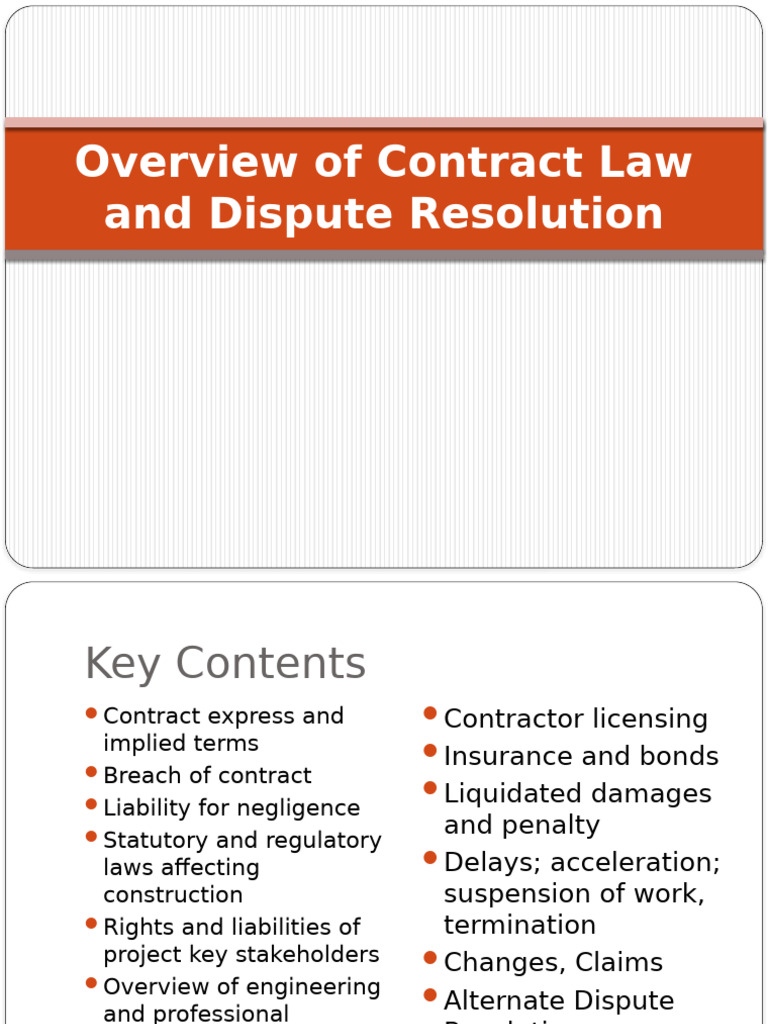 Contract Law Overview and Key Concepts | PDF | Breach Of Contract | Surety