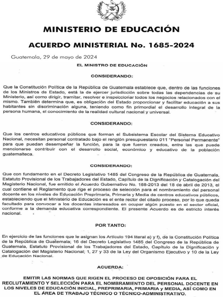 Acuerdo Ministerial 1685-2025 | PDF