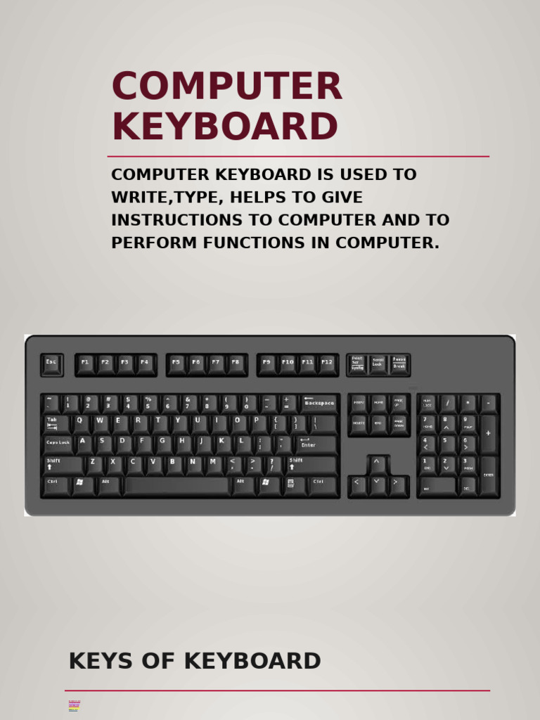 Keyboard Types and Functions Explained | PDF