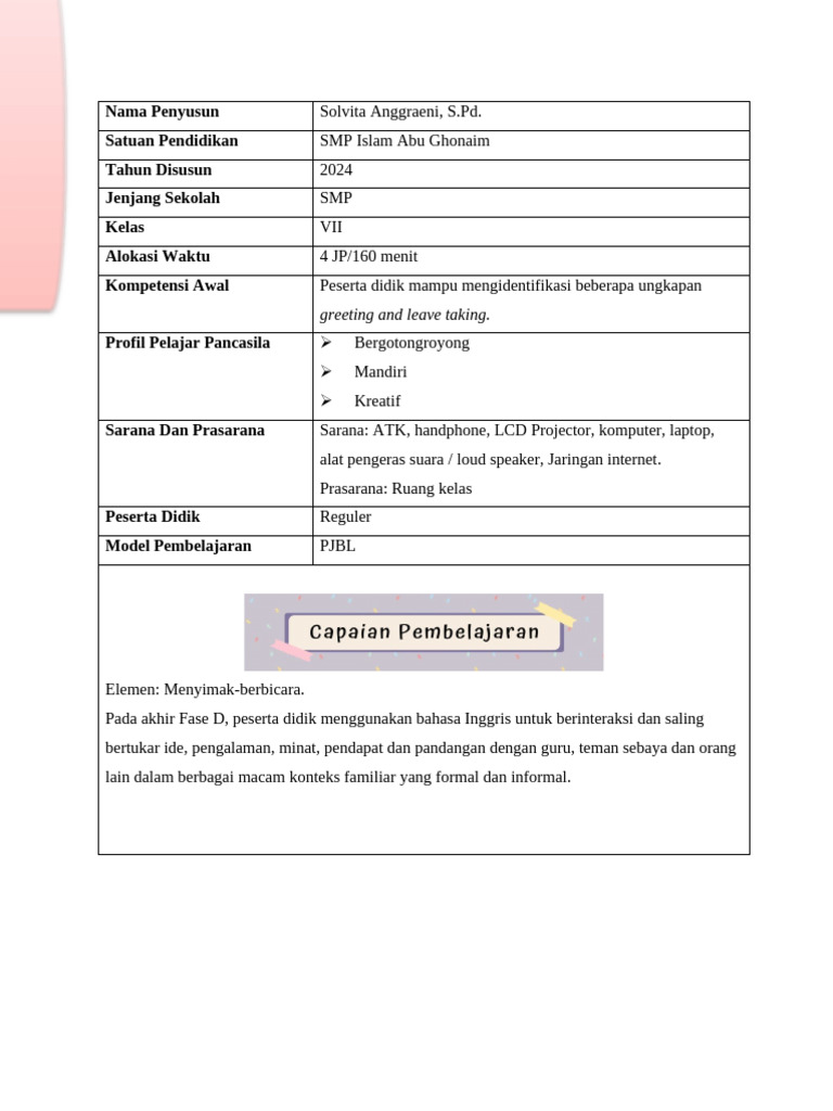 Greeting and Leave Taking | PDF