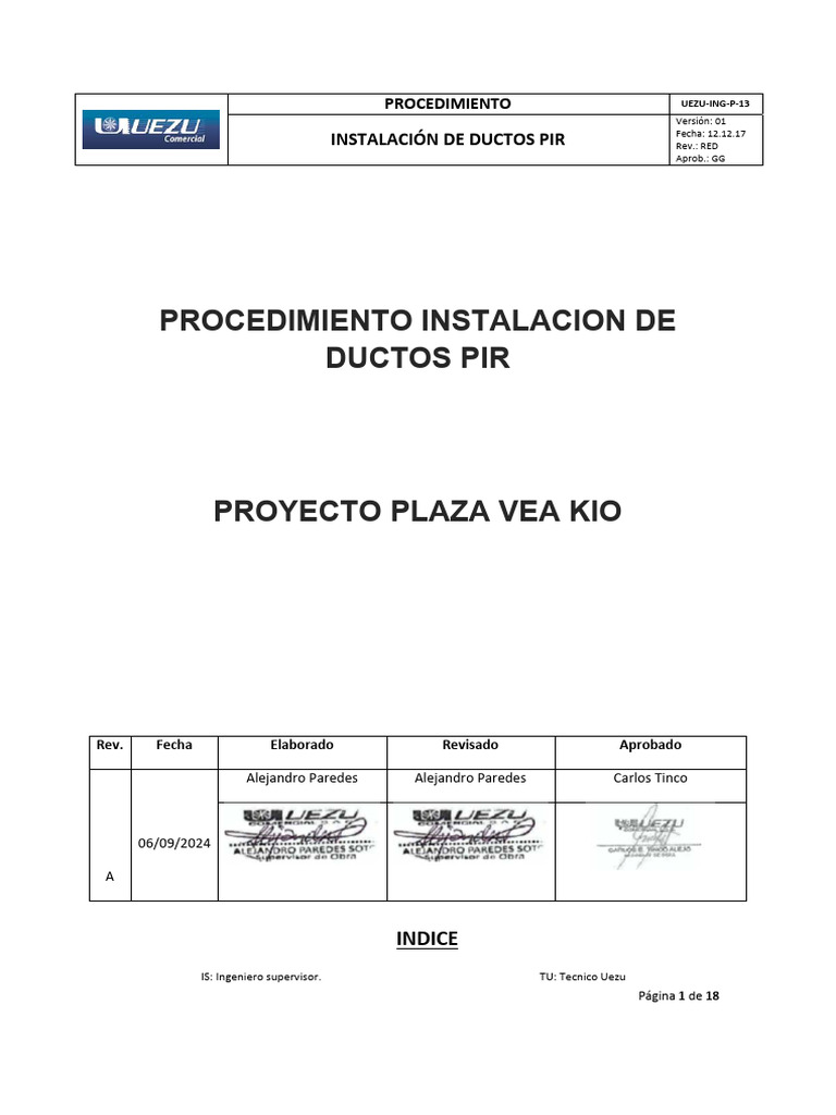 Uezu-Ing-p-13 Instalacion de Ductos Pir | PDF