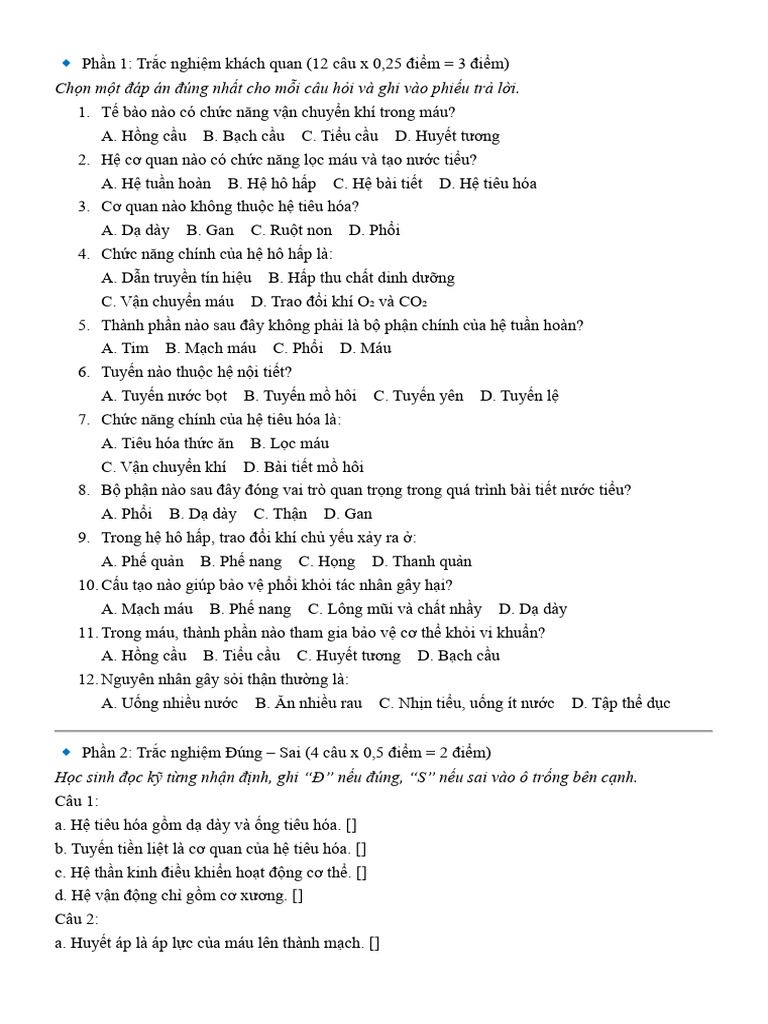 ĐỀ ÔN KHTN 8 CHK2 | PDF