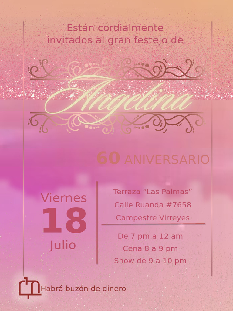 Invitacion Rose Gold Animada | PDF