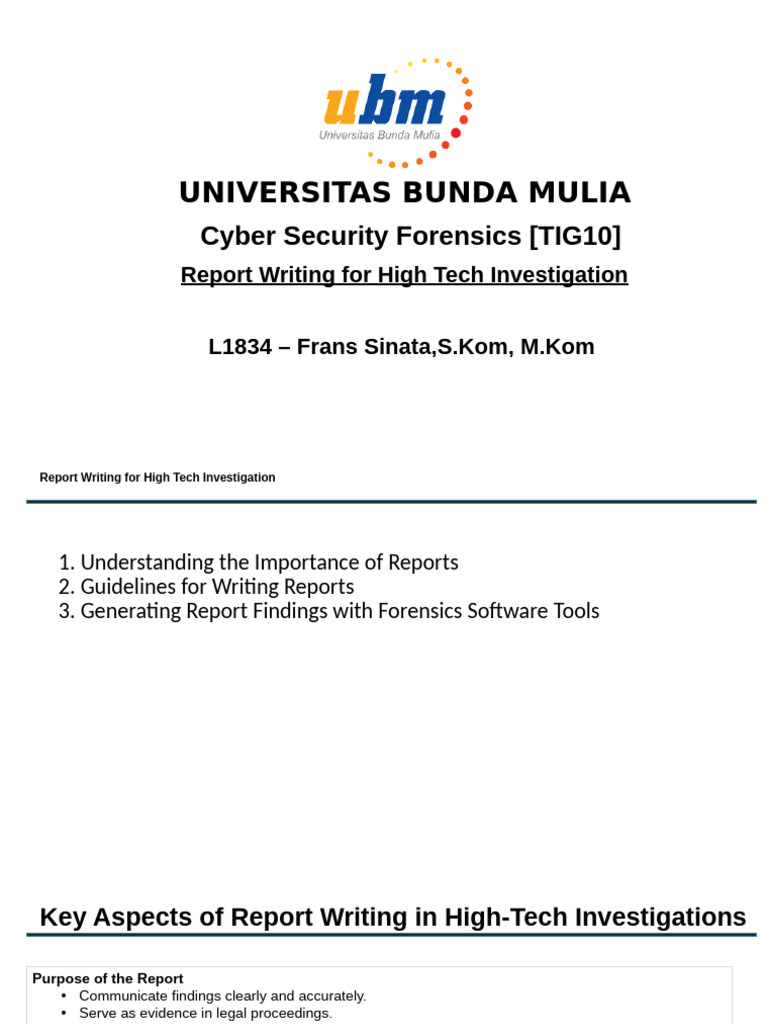 Forensic Report Writing Guidelines | PDF | Computer Forensics | Digital ...