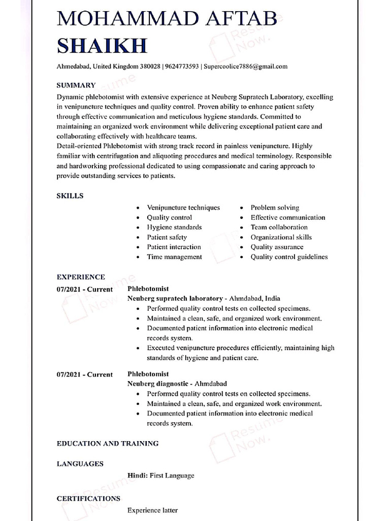 Aftab CV | PDF
